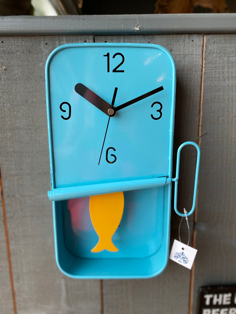 Blue Sardine Tin Clock🐟 – Simply Dutch