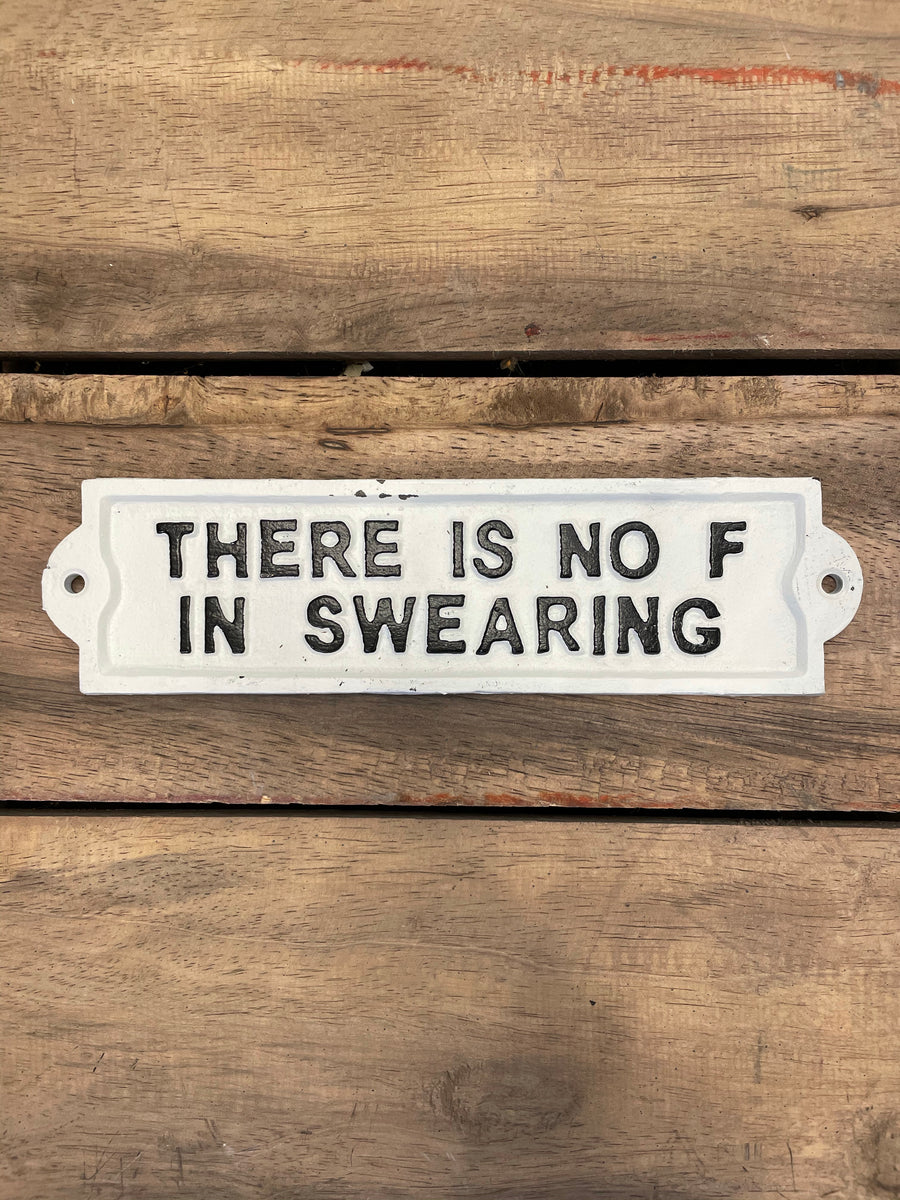 Swearing Sign - White – Simply Dutch