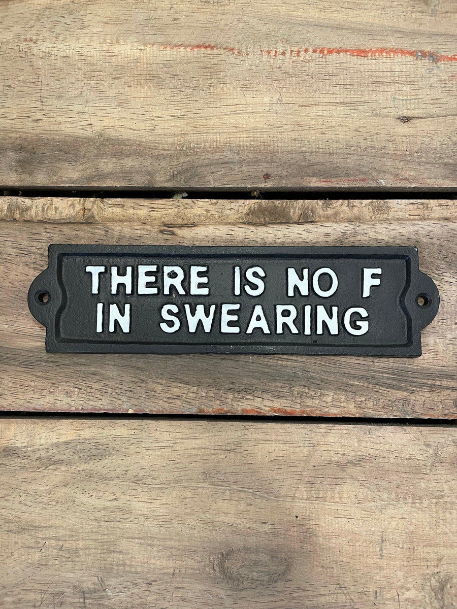Swearing Sign - Black – Simply Dutch